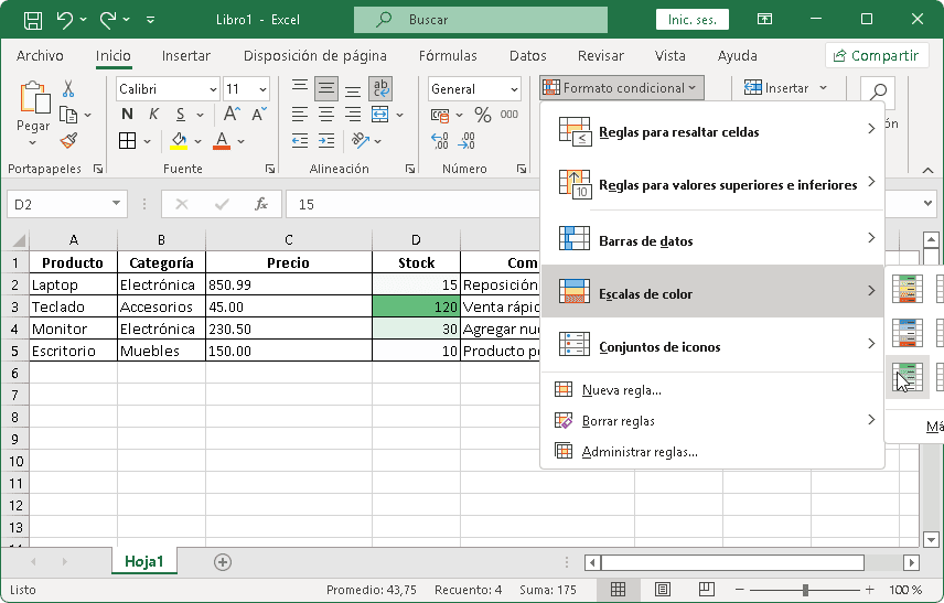 ¿Cómo aplicar color de fondo en Excel? | Ejercicios de excel